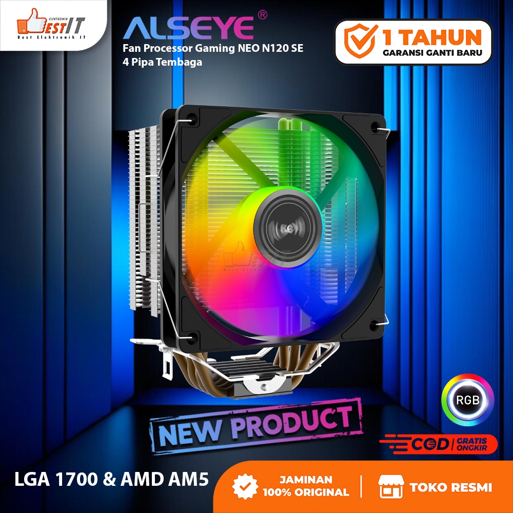 Jual FAN INTEL LGA 1700 & AMD AM5 FAN PROCESSOR ALSEYE GAMING NEO N120 ...