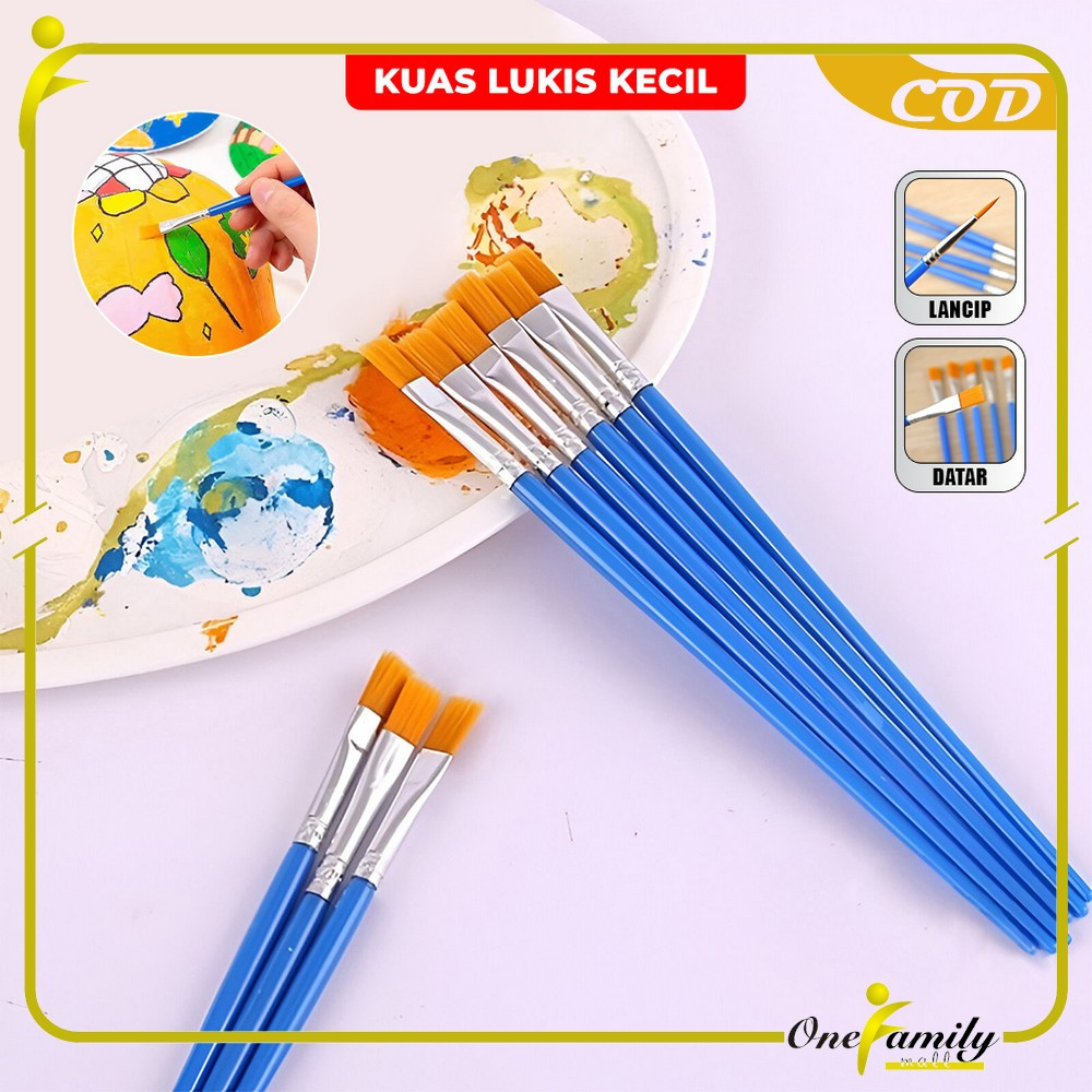 Jual ONE-A98 Kuas Lukis Cat Air Paint Brush Nilon Ujung Pointed dan ...