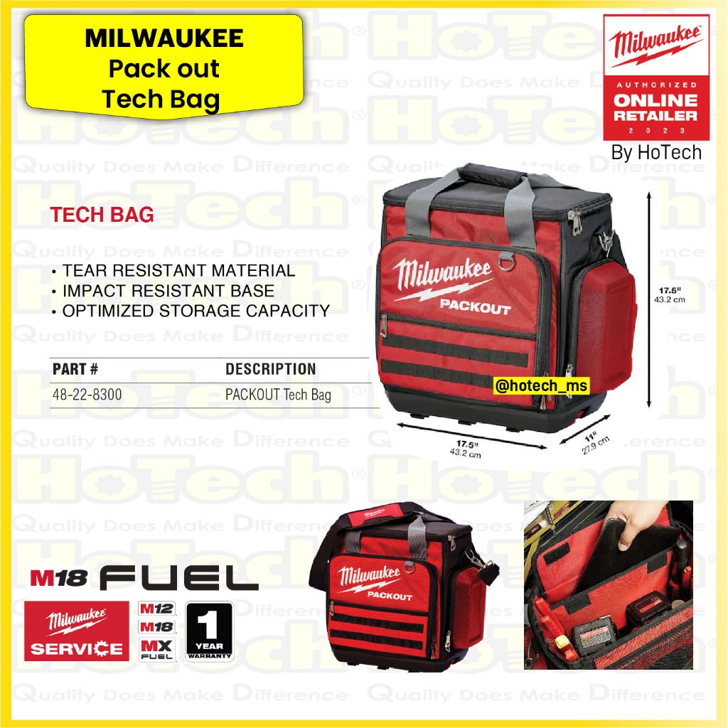 Jual Milwaukee Pack Out Tech Bag Big Capacity | Tas Penyimpanan Besar ...