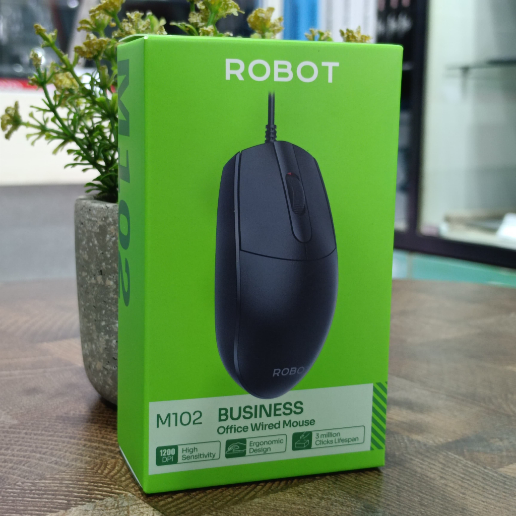 Jual MOUSE KABEL ROBOT M102 OFFICE WIRED MOUSE | Shopee Indonesia