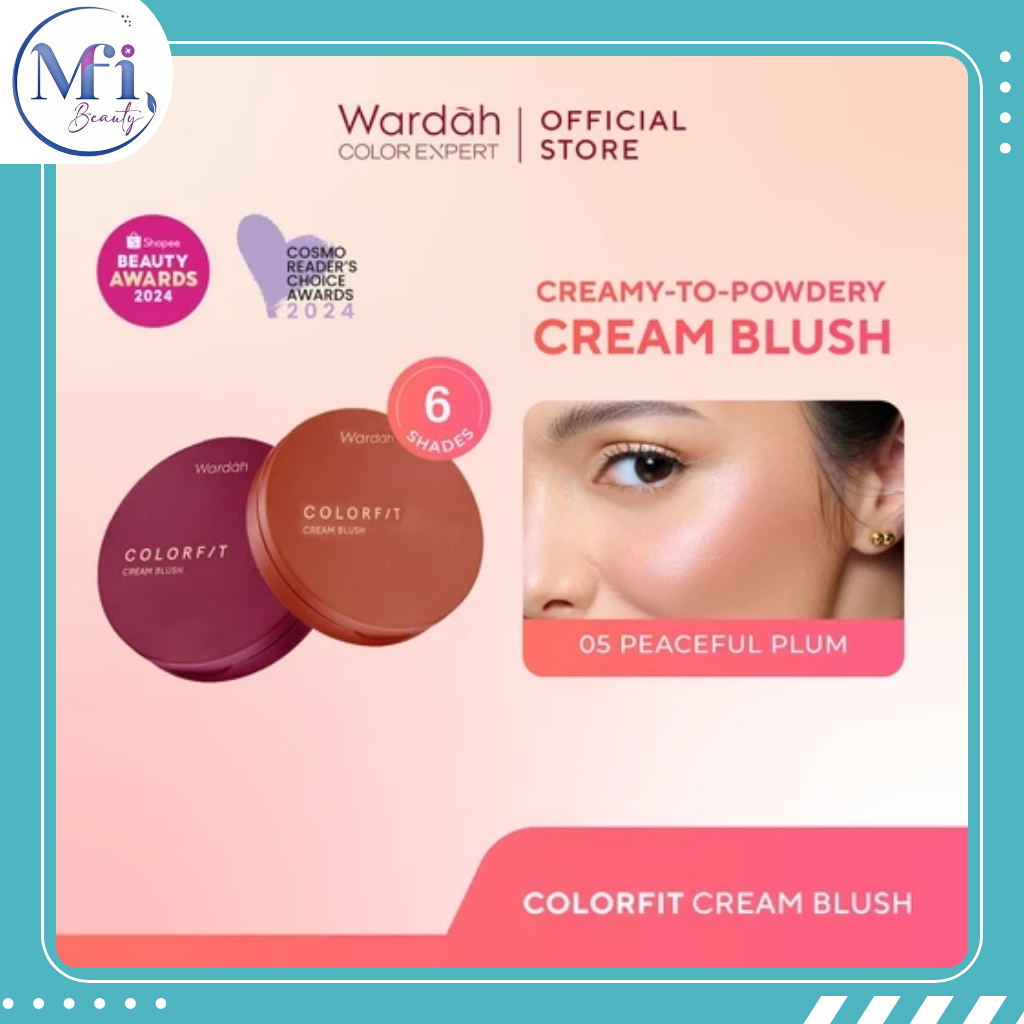 Jual MFI - Wardah Colorfit Cream Blush | Netto 3 gr | Shopee Indonesia