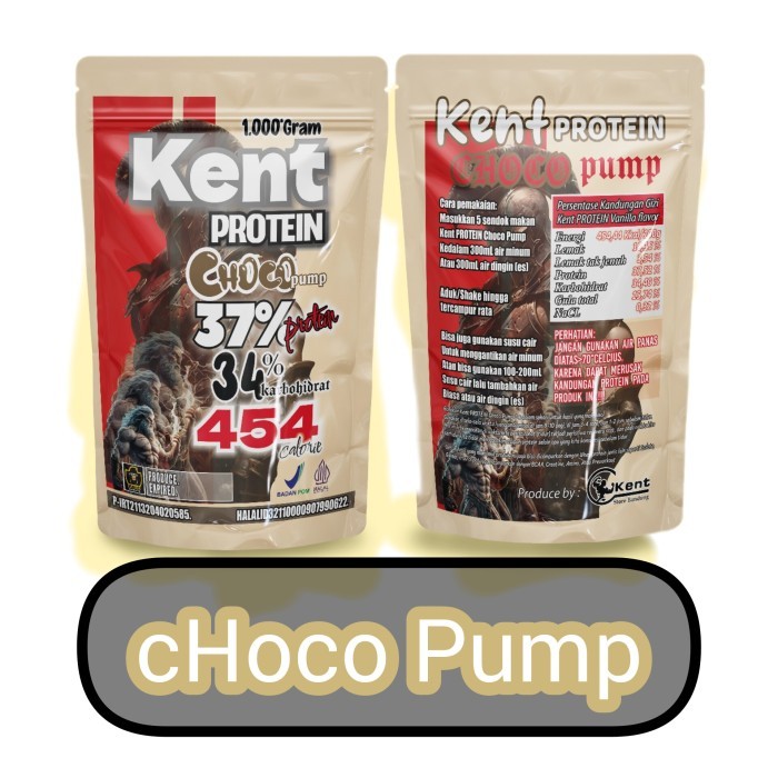 Jual KENT PROTEIN 1KG CHOCO WHEY PROTEIN NABATI CHOCOLATE PUMP | Shopee ...