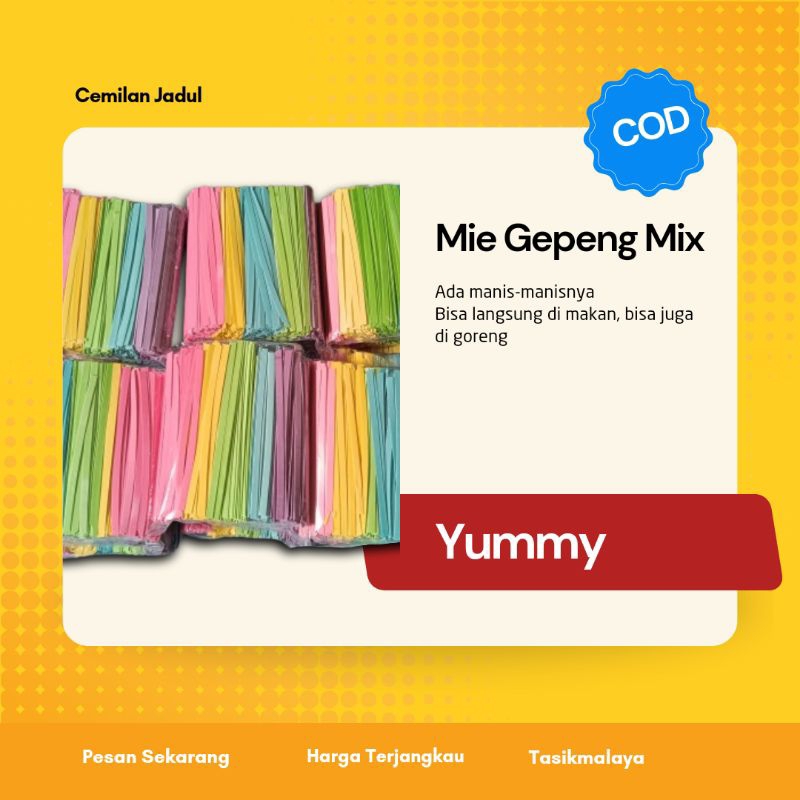 Jual Mie Gepeng Mix 1kg(1Kg isi 2 pack) | Shopee Indonesia