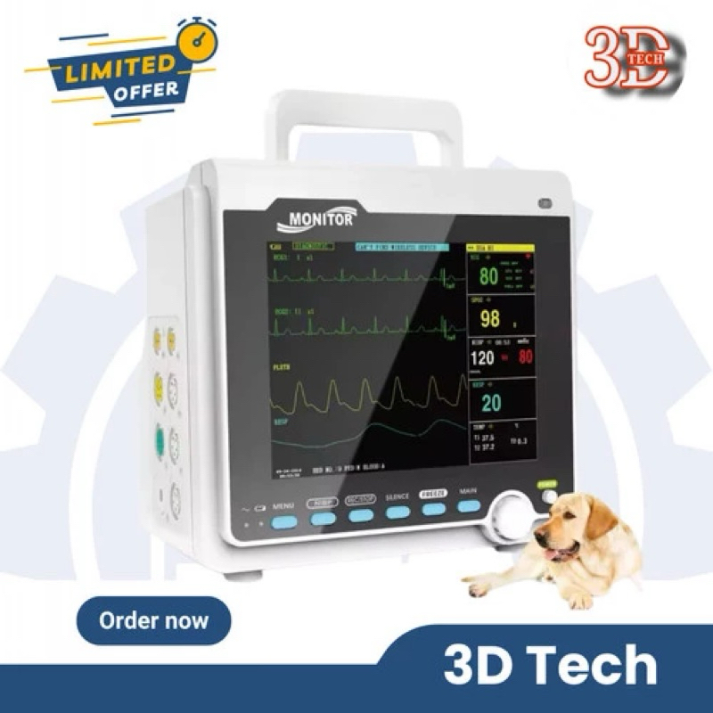 Jual CONTEC Portable VET Veterinary Patient Monitor 8" Vital Sign ...