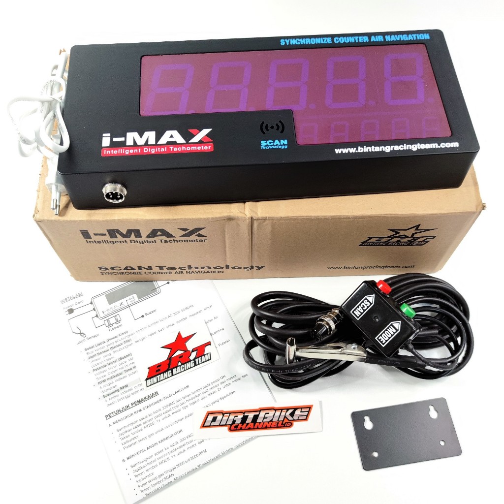 Jual DIGITAL TACHOMETER BRT I-MAX IMAX BRT RPM METER MOTOR & MOBIL ...