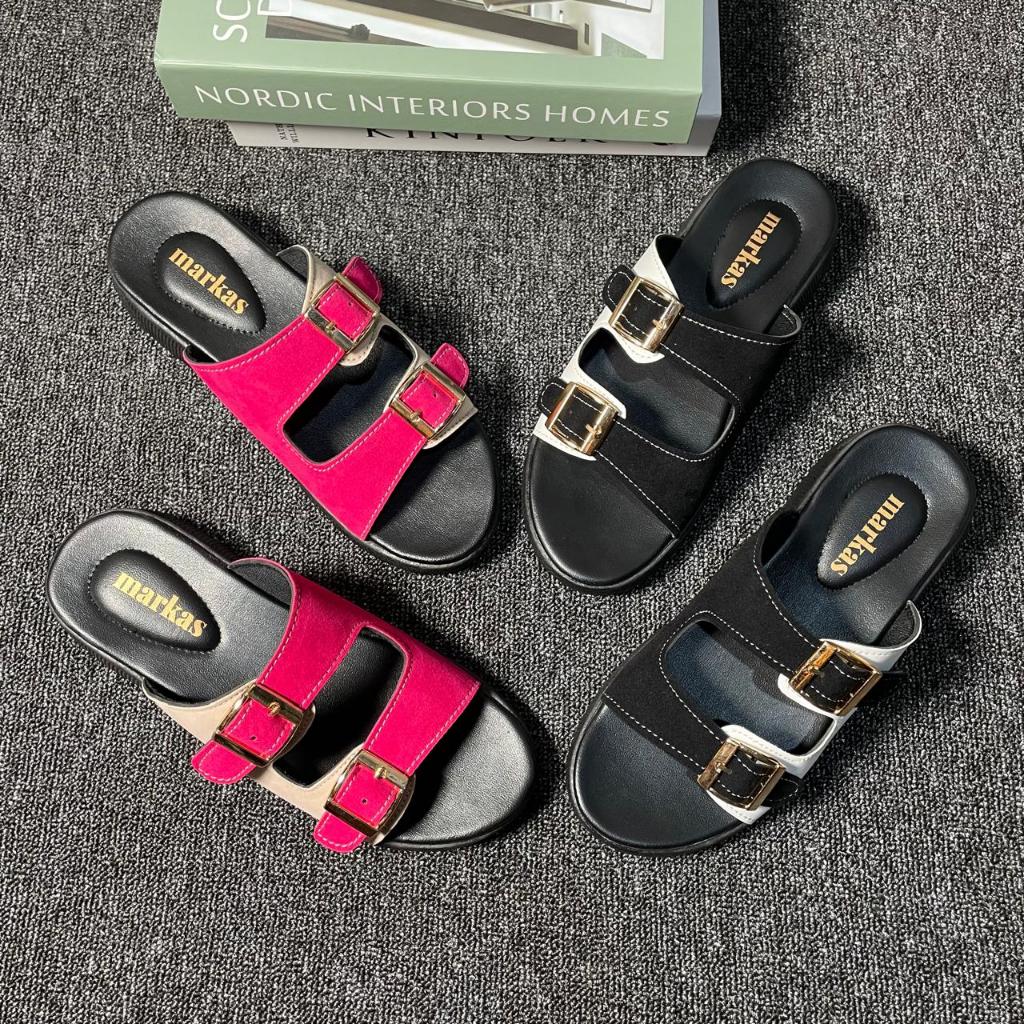Jual Sandal Wedges Lotso Wanita Kekinian Sendal Cewek Selop Karet ...