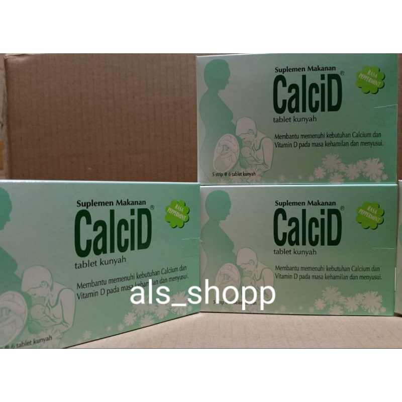 Jual Multivitamin Tablet Kunyah Kalsium D3 CalciD isi 5 Strip @6 Tablet ...