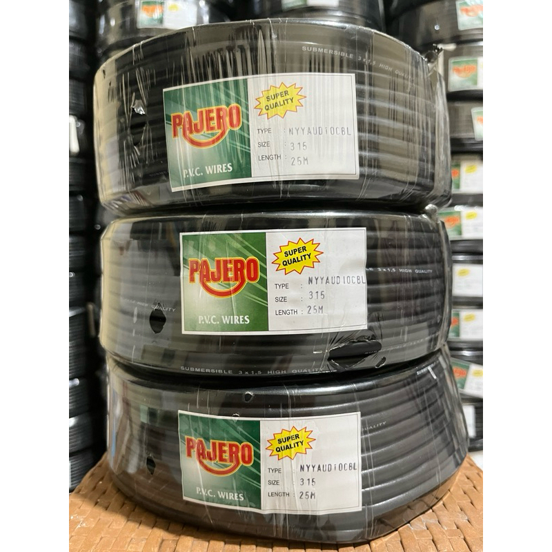 Jual kabel listrik/audio PAJERO 3x1,5 25 METER (Serabut Tebal isi 3 ...