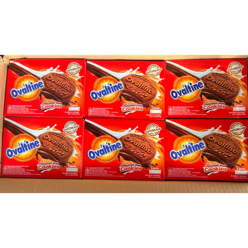 Jual Ovaltine Chocolate Malt Cookies 120gram (3 Packs @40gram) | Shopee ...