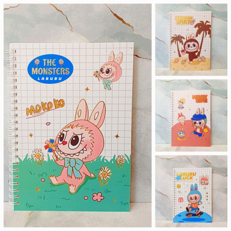 Jual NOTEBOOK SPIRAL A5 KARAKTER VIRAL LABUBU THE MONSTER | Shopee ...