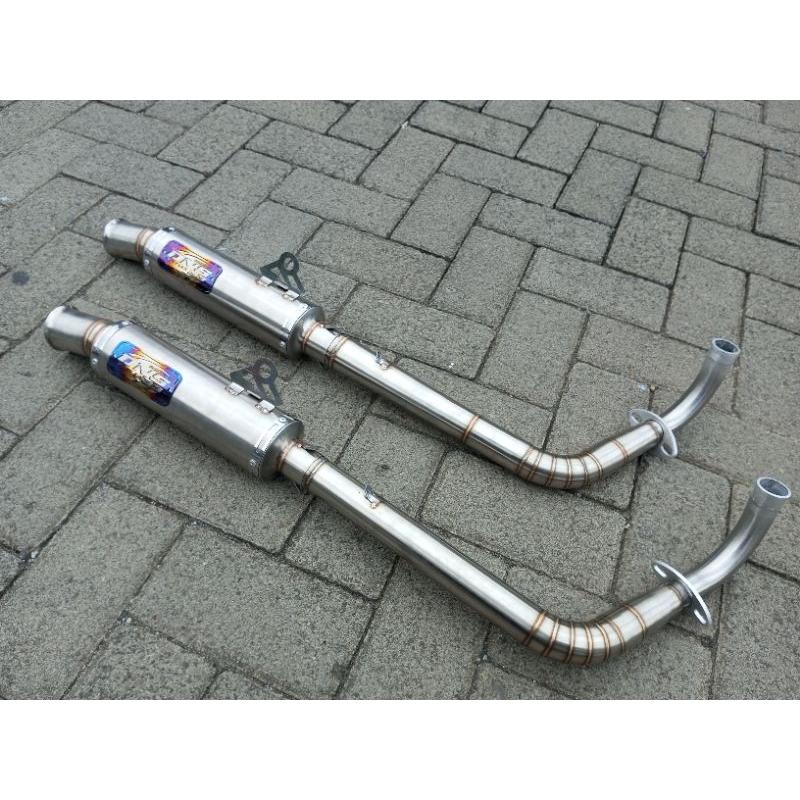 Jual Knalpot racing model corong Medwick leher salemba ceklis fulsistem ...