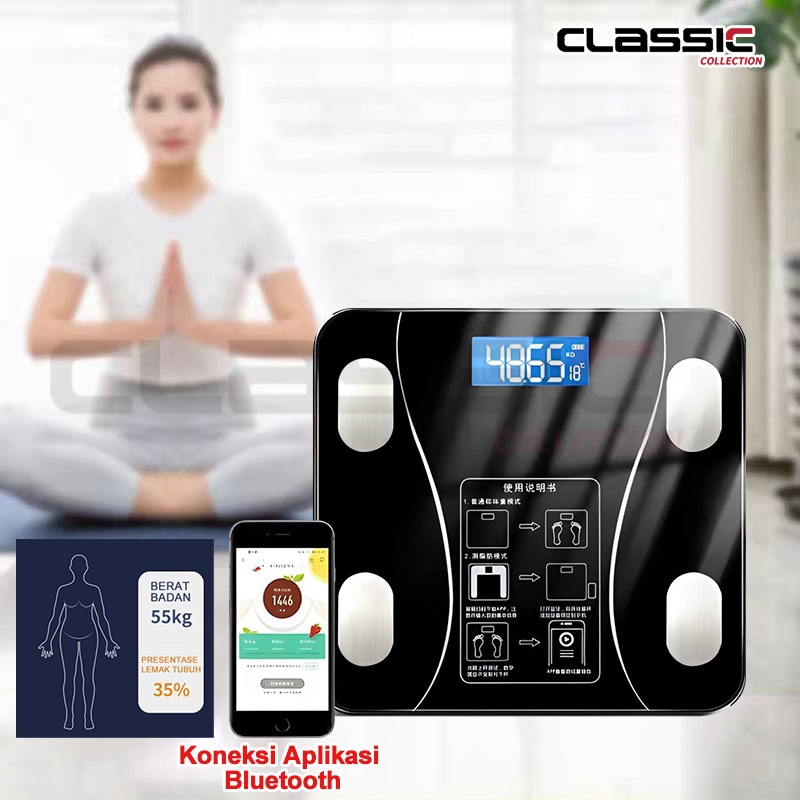 Jual Timbangan Layar LED Digital / Timbangan Badan Digital Smart Body ...