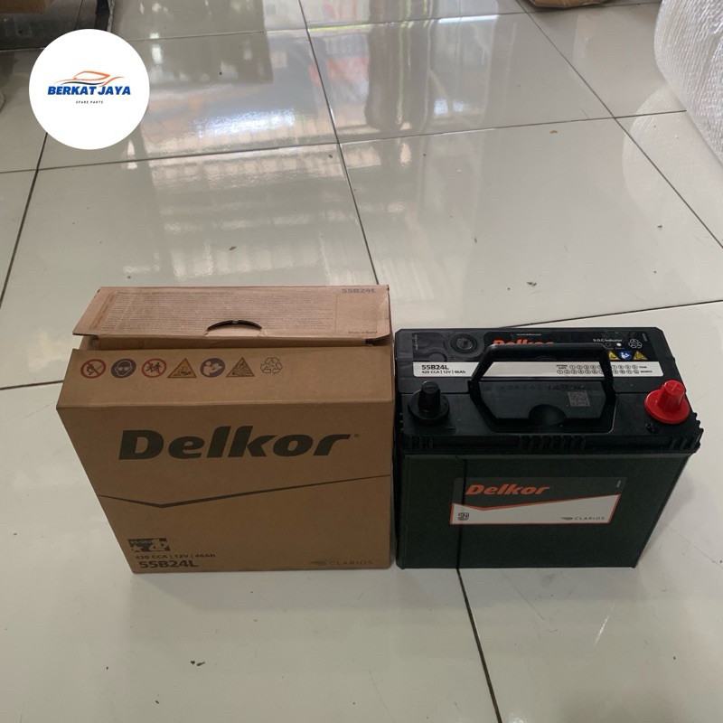 Jual Aki Kering Delkor 55B24L/NS60L 46 Ah Livina/Xpander/Ertiga/March/Evalia | Shopee Indonesia