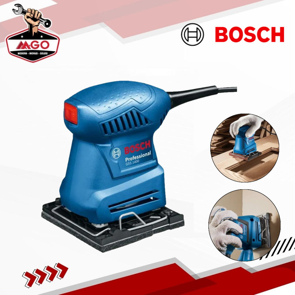 Jual Mesin Amplas Datar Sander / Orbital Flat Sander BOSCH GSS 1400 ...