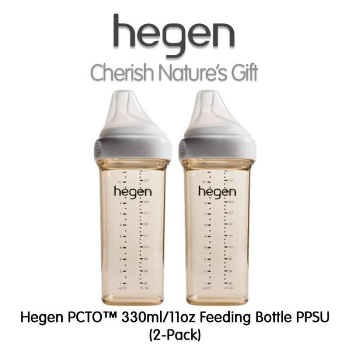 Jual Hegen PCTO Feeding Bottle PPSU Botol Susu 330ml Twin Pack | Shopee Indonesia