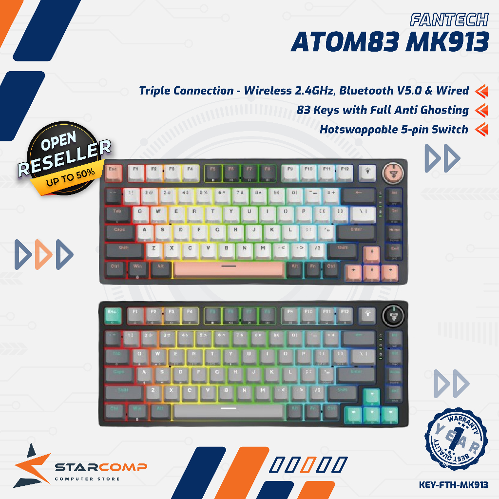 Jual Fantech ATOM83 PRO MK913 Mechanical Gaming Keyboard | Shopee Indonesia