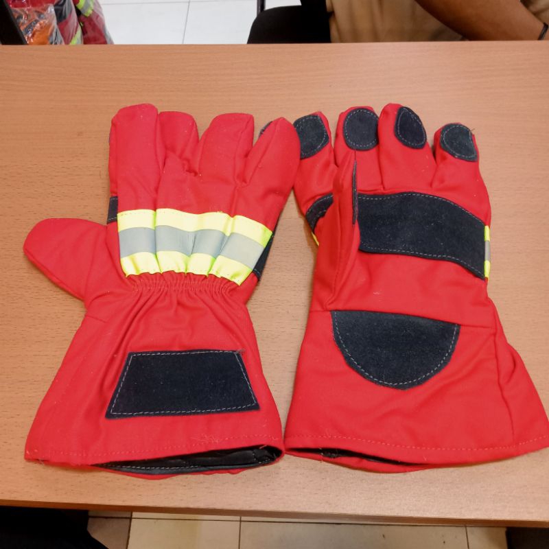 Jual Sarung Tangan Pemadam Kebakaran / Fire Gloves - Merah | Shopee Indonesia
