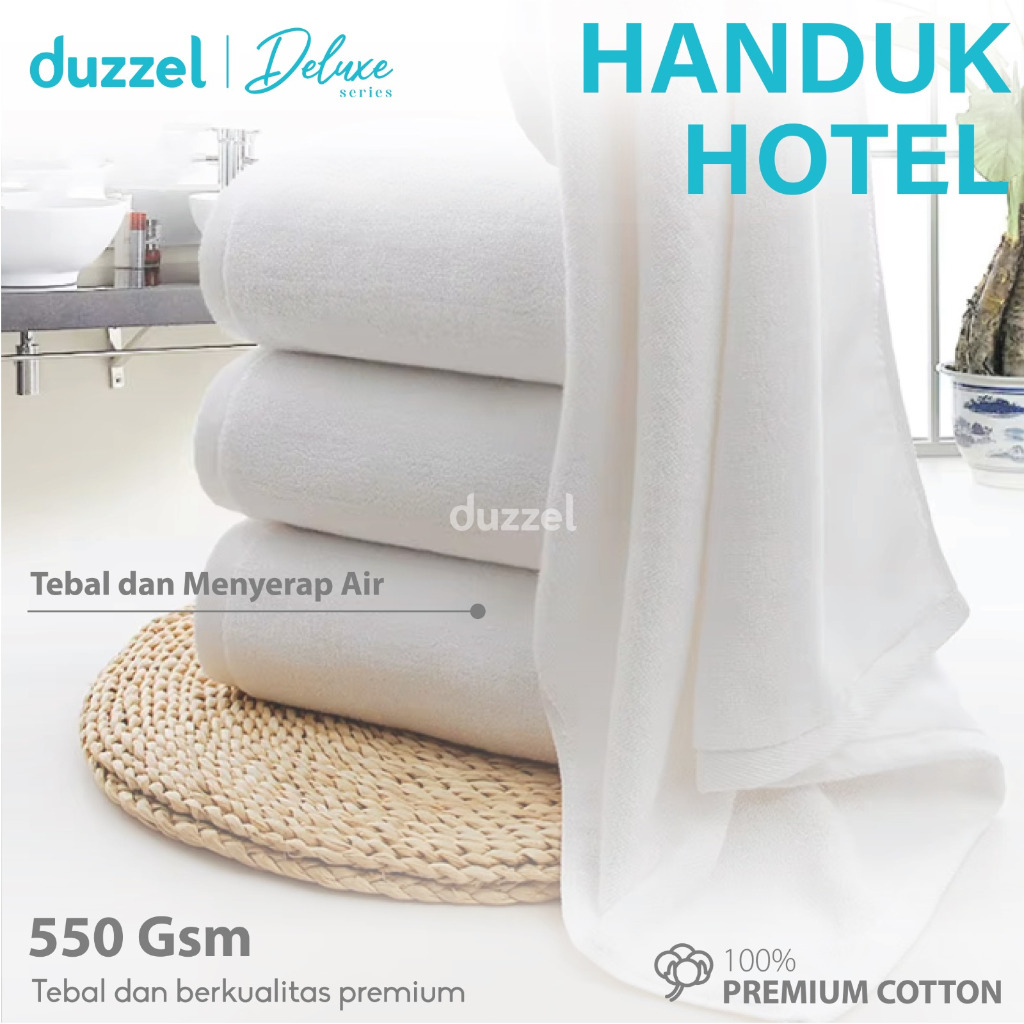 Jual Handuk Hotel Premium 70x140 Putih Bahan Katun Tebal dan Menyerap ...