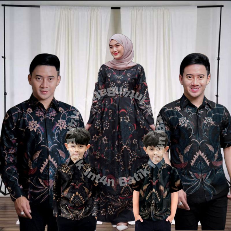 Jual Baju Tunik Gamis Batik Couple Keluarga | Baju Kemeja Batik Couple ...