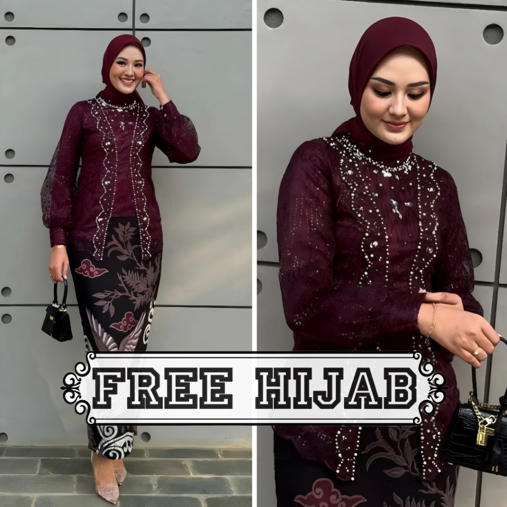 Jual Set Kebaya Couple Mega Modern Wisuda Lamaran Baju Tunangan Batik ...