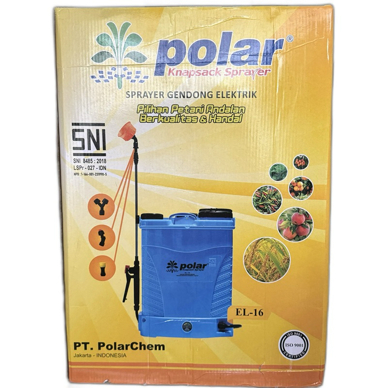 Jual SPRAYER GENDONG ELEKTRIK POLAR 16 LITER/TANGKI KNAPSACK SEMPROT ...