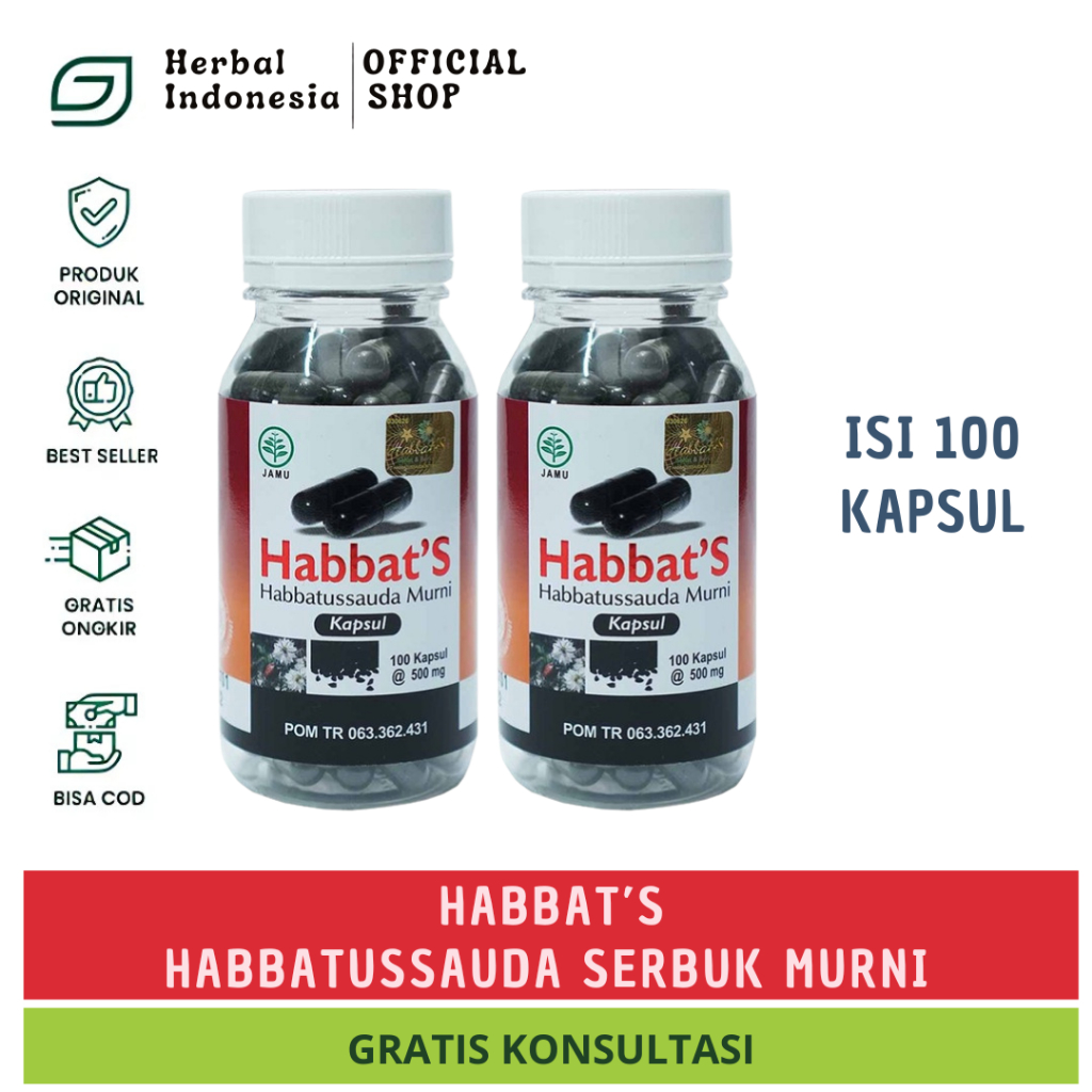 Jual Habbats Habbatussauda Murni 100 Kapsul | Habbat's Original ...
