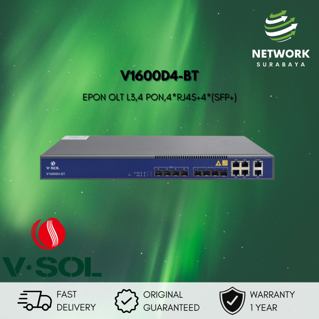 Jual VSOL EPON OLT V1600D4-BT 4 Port EPON OLT Layer 3 AC + DC Battery ...