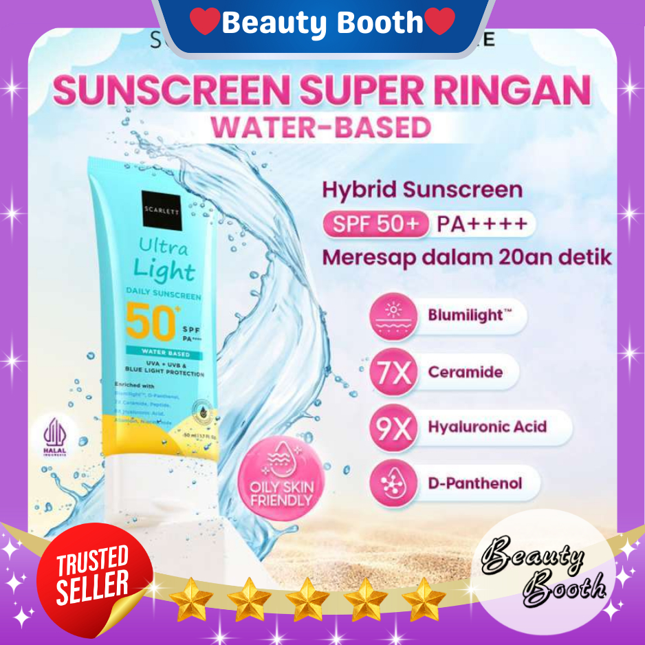 Jual SCARLETT WHITENING Ultra Light Daily Sunscreen SPF 50+ PA ...