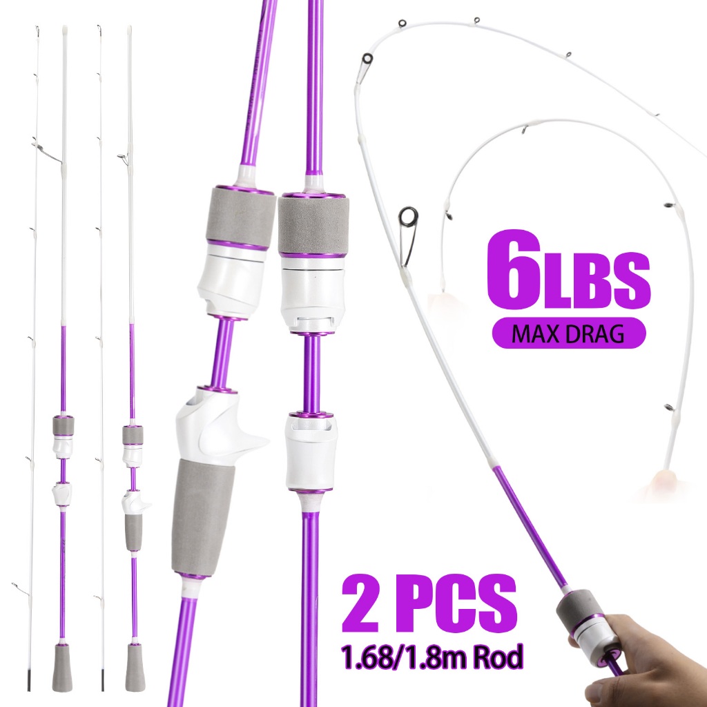 Jual Sougayilang Joran Pancing 1.8M M Power 2 Bagian Senar Umpan Spinning/Casting Set Lengkap ...