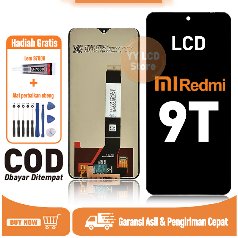 Jual LCD Redmi 9T Original COD TOUCHSCREEN Fullset Crown Murah ...