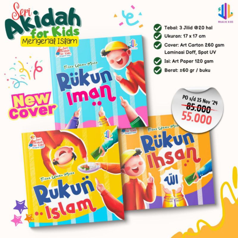 Jual Buku Bacaan Anak Muslim | Seri Akidah For Kids (New Cover) | 1 Set ...