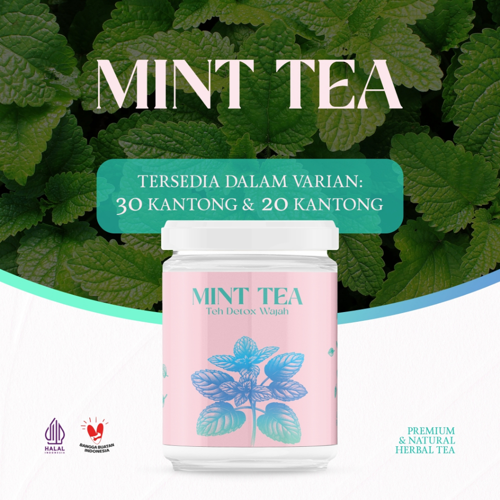Jual Original Mint Tea Skincare | Teh Detox Wajah | Spearmint Tea 20 Bag Tea | Shopee Indonesia