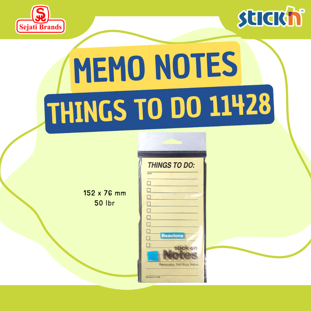 Jual Stick'n Beautone Things To Do 11428 - Sticky Note memo belanja ...