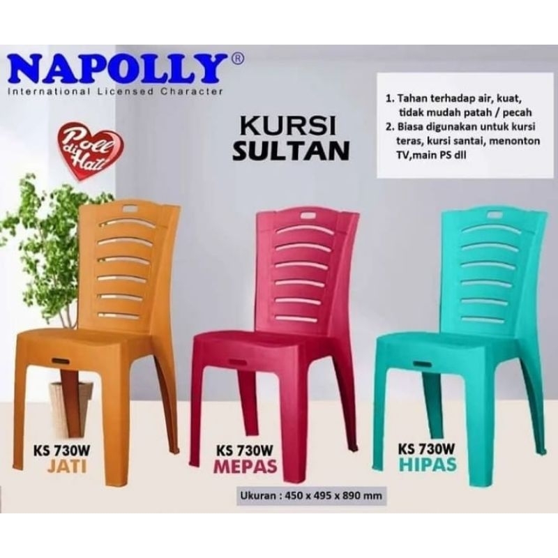 Jual KURSI PLASTIK SULTAN NAPOLLY | Shopee Indonesia