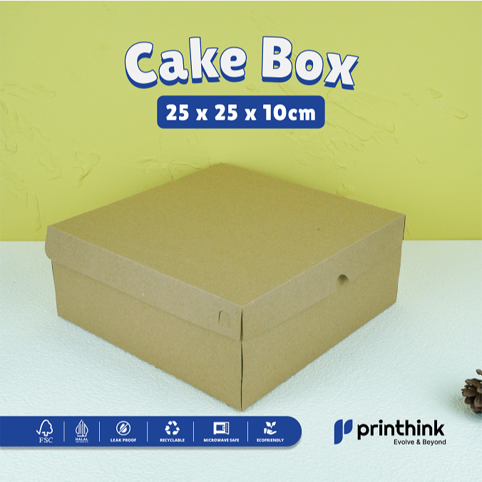 Jual CB-004 Cake Box (25x25x10) POLOS / Packaging Cake / Box Kotak Kue ...