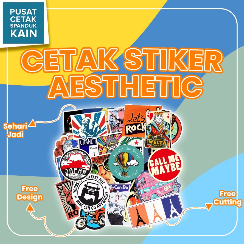 Jual CETAK STIKER ESTETIK CUSTOM REQUEST | Shopee Indonesia