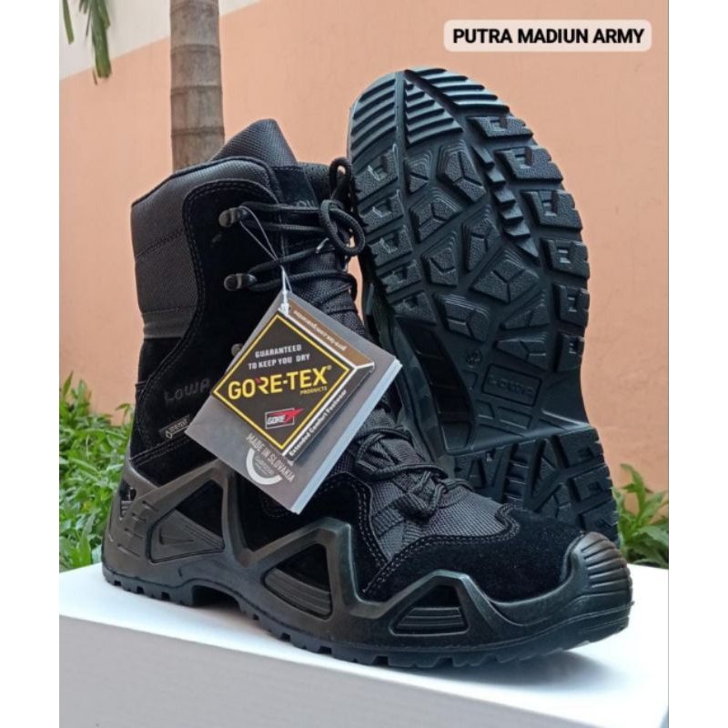 Jual Sepatu Lowa Tactical / Sepatu Lowa 8 inci / Sepatu Lowa Tali Boots / Sepatu Lowa Hitam ...