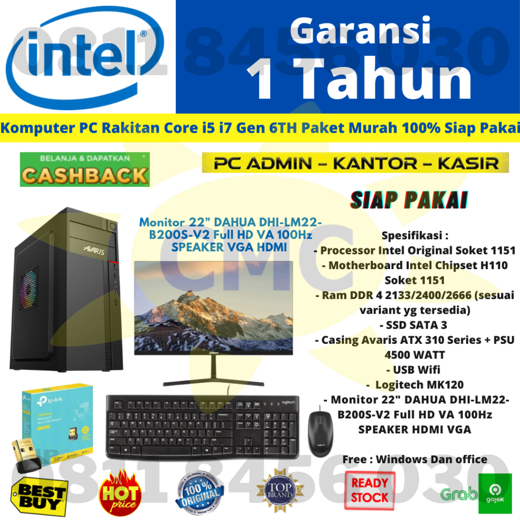 Jual Komputer Rakitan Komputer PC Komputer Full Set PC Murah Paket PC Komplit Core i7 Ram 16GB ...