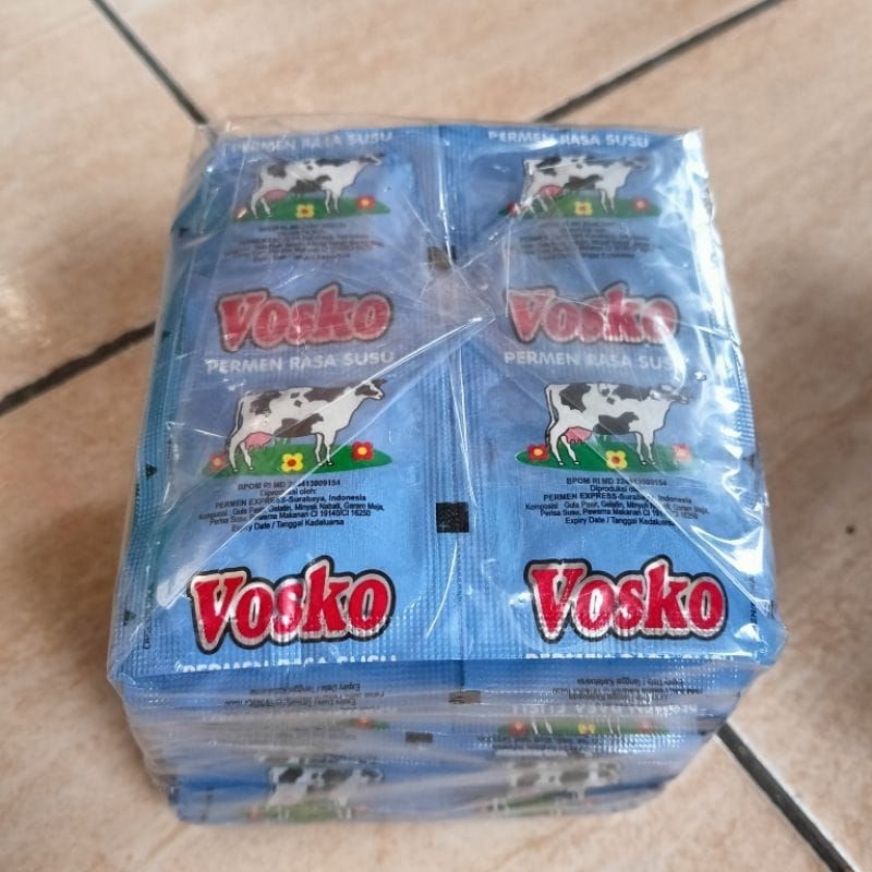 Jual permen vosko susu sapi 1pk 20lembar / permen jadul | Shopee Indonesia