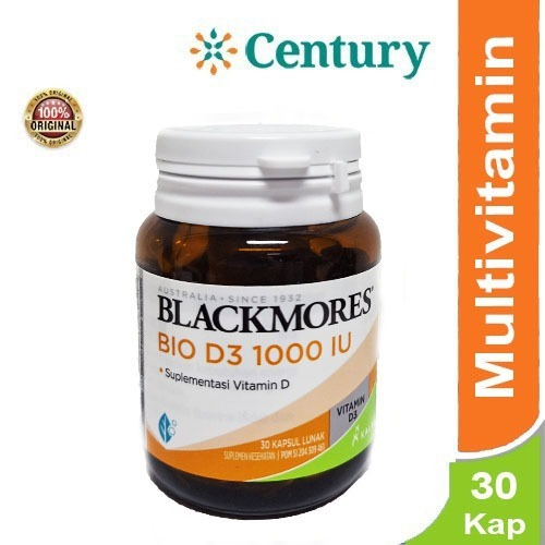 Jual Blackmores Bio D3 1000iu Isi 30 Kapsul / Vitamin D3 / Daya Tahan ...