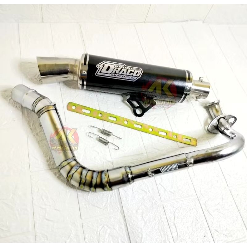 Jual knalpot samlong Dracco coating hitam beat fi Beat karbu mio smile vario 125 scoopy fi Xeon ...