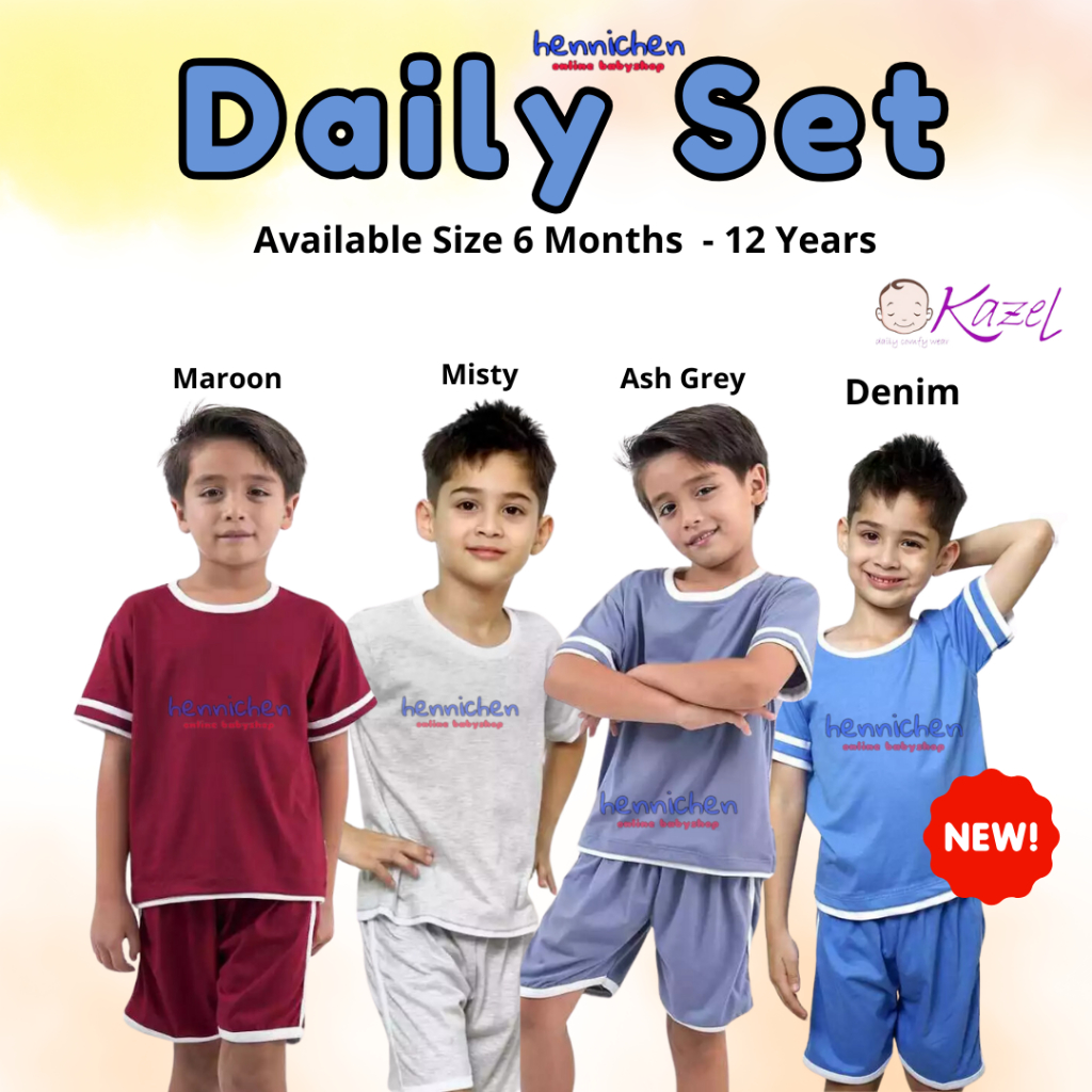 Jual KAZEL x ZEBE DAILY SET PENDEK BOY (1 STEL) 6 Bulan - 12 TAHUN SETELAN PENDEK ANAK | Shopee ...
