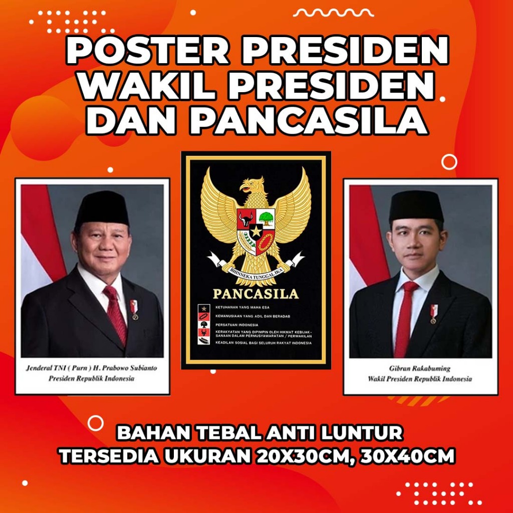 Jual POSTER GAMBAR PRESIDEN WAKIL PRESIDEN LAMBANG GARUDA | Shopee ...