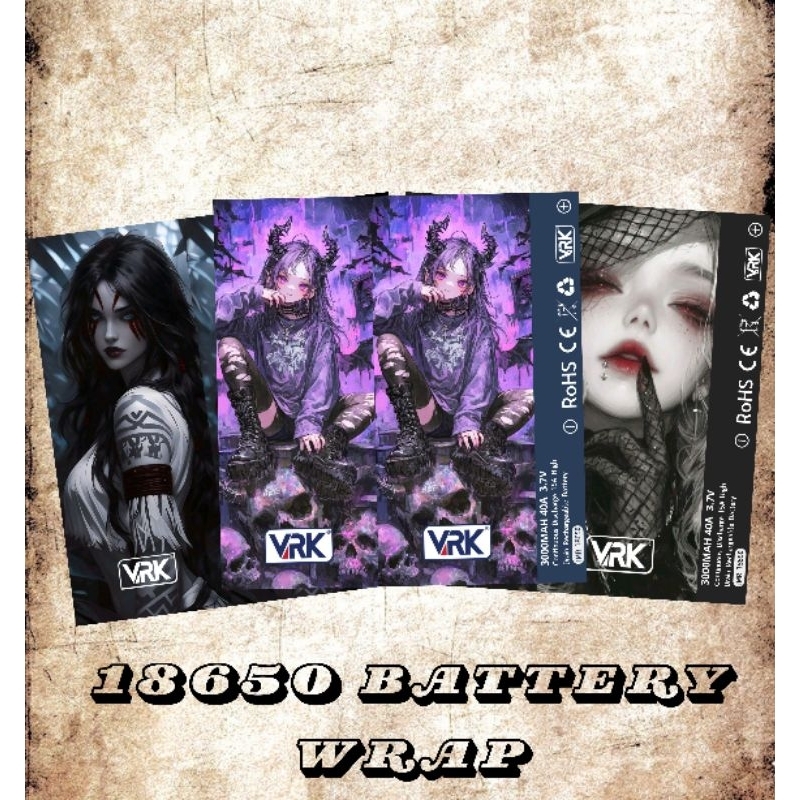 Jual Holdingskyy - Skin Stiker Wrap Baterai 18650 Motif Anime Vrk Full ...