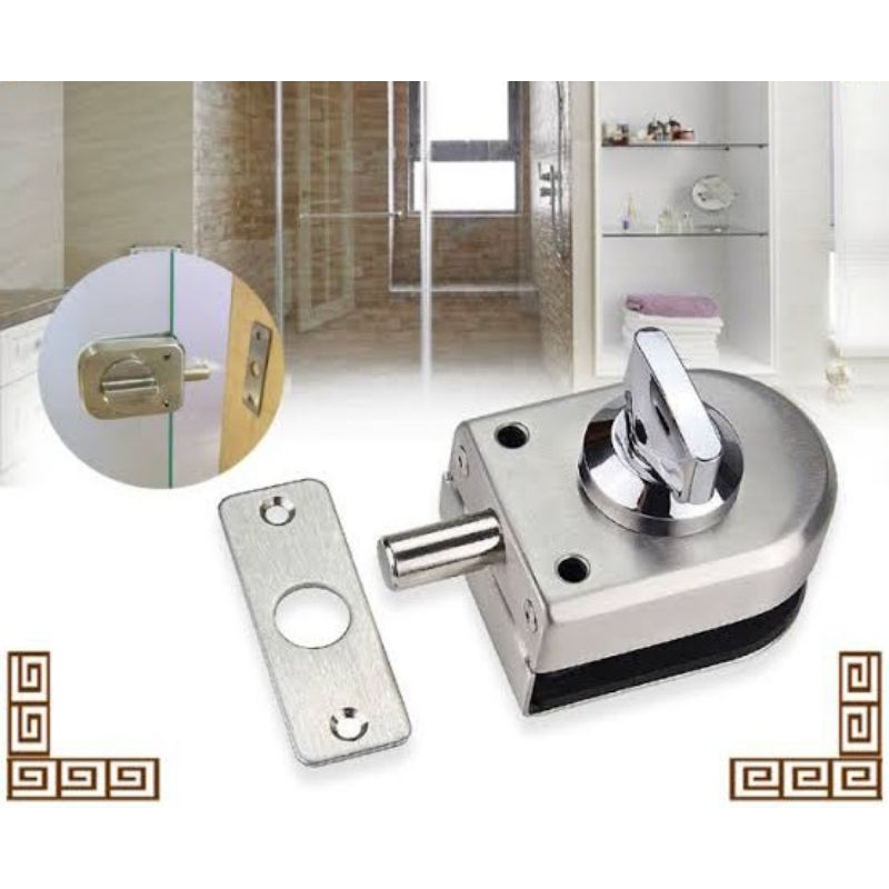 Jual GLASS DOOR LOCK KACA KE TEMBOK - KUNCI KACA KE TEMBOK - KUNCI KACA KAMAR MANDI - KUNCI KACA ...