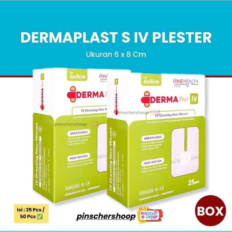 Jual Dermaplast S IV Dressing 6 x 8 Cm Plester Fixasi Infus Isi 25 Pcs ...