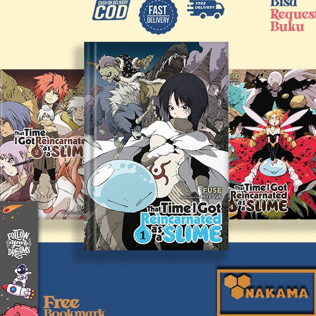 Jual ART C1W5 Light Novel That Time I Got Reincarnated as a Slime 1 2 ...