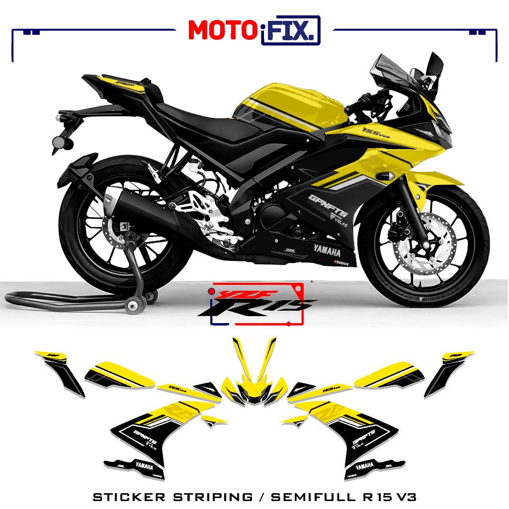 Jual STRIPING YAMAHA R15 V3 / MOTIF 16 / STICKER / STOCK DECAL ...
