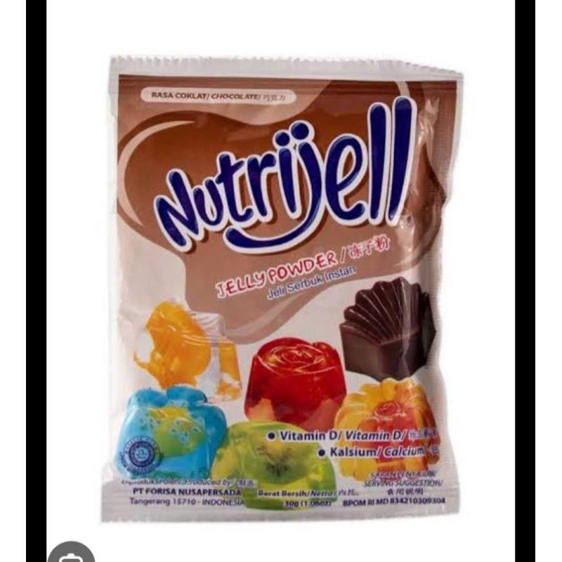 Jual Nutrijel rasa cokelat kemasan besar 1 kotak terbaru 30gram 1 kotak ...