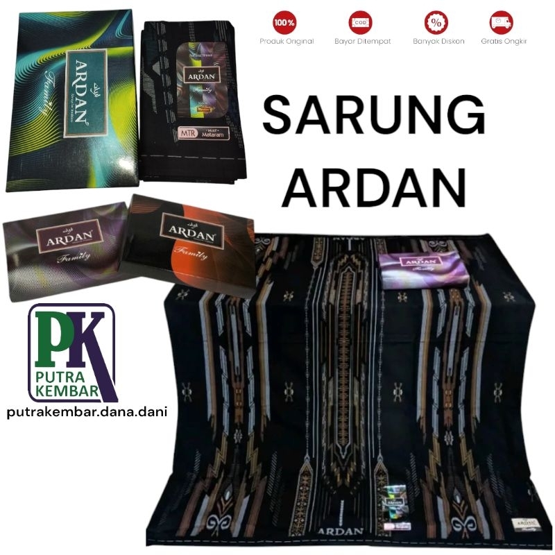 Jual ORIGINAL 100% SARUNG ARDAN [SARUNG ARDAN FAMILY GRADE GOLD MOTIF ...